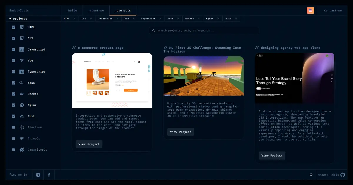 Full Stack & Interactive Projects | Bader Idris